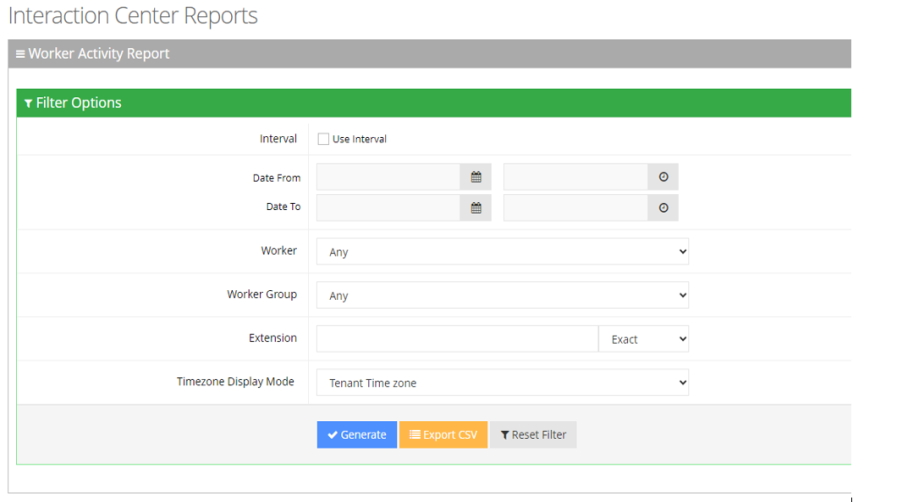 Worker Activity Report