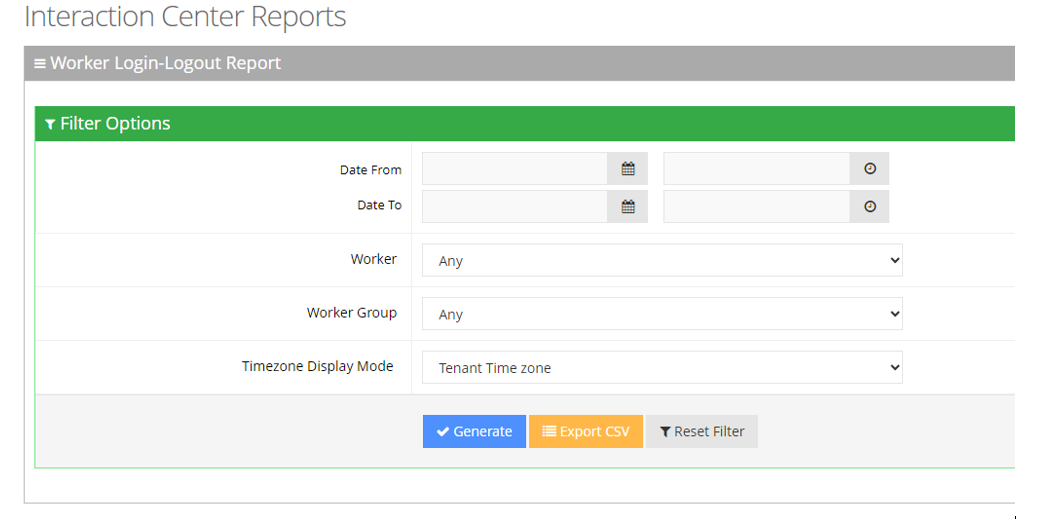 Worker Login-Logout Report