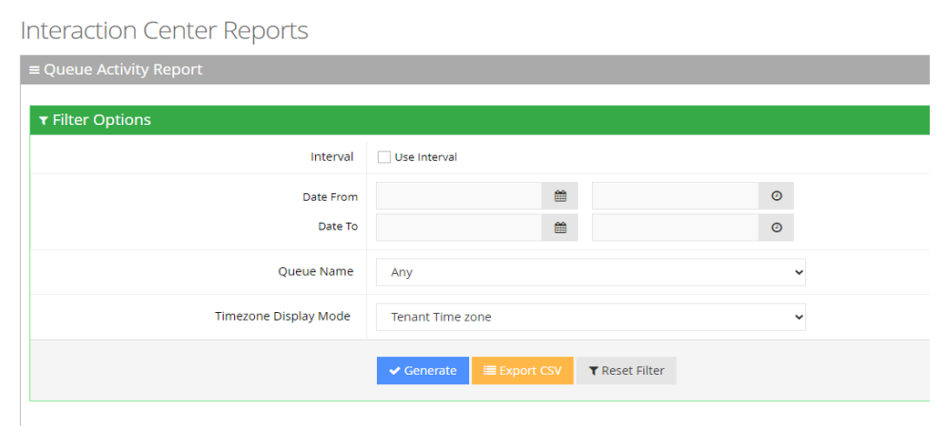 Queue Activity Report