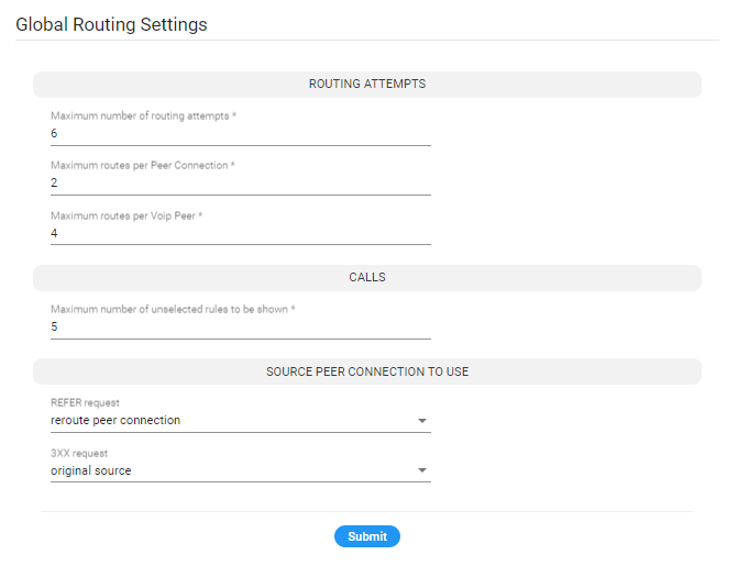 Configuring Global Routing Settings