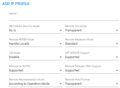 IP Profiles Page