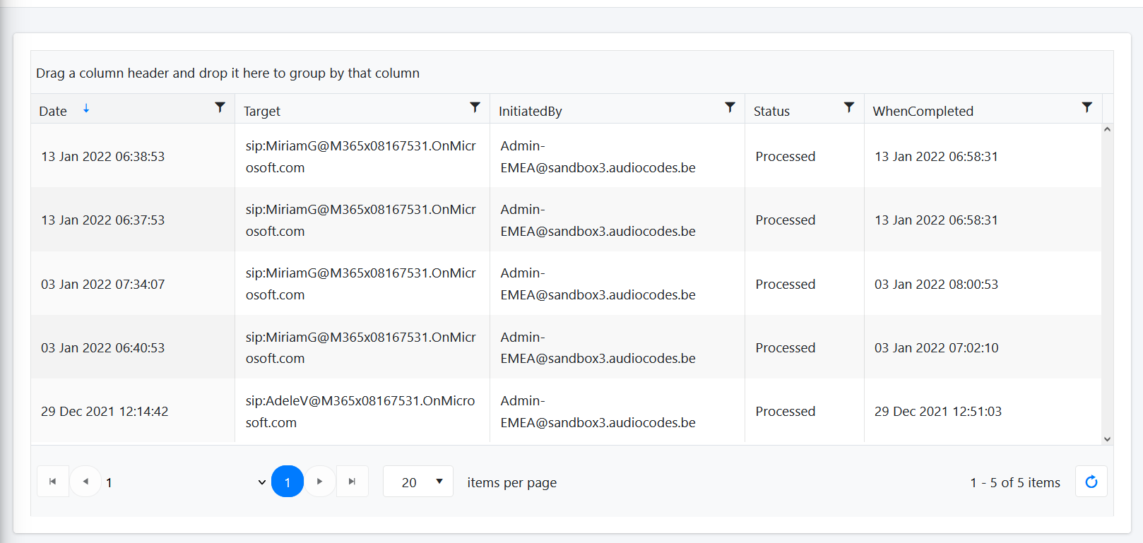 Viewing Audit and Roll Back Historical Updates