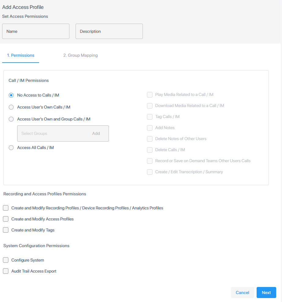 Add an Access Profile