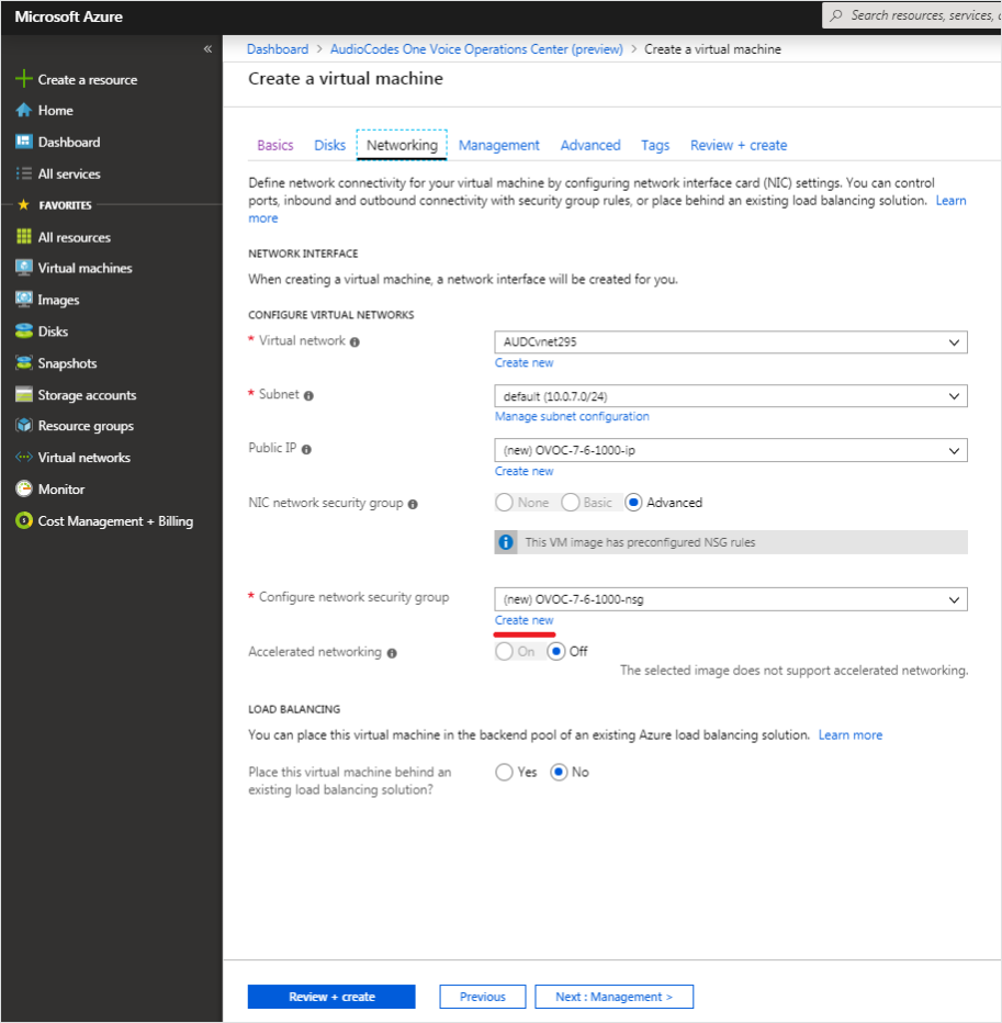 Deploying from Azure Marketplace Image