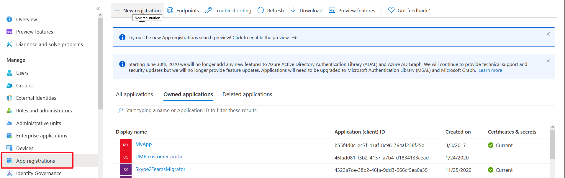 Registering Multitenant Support