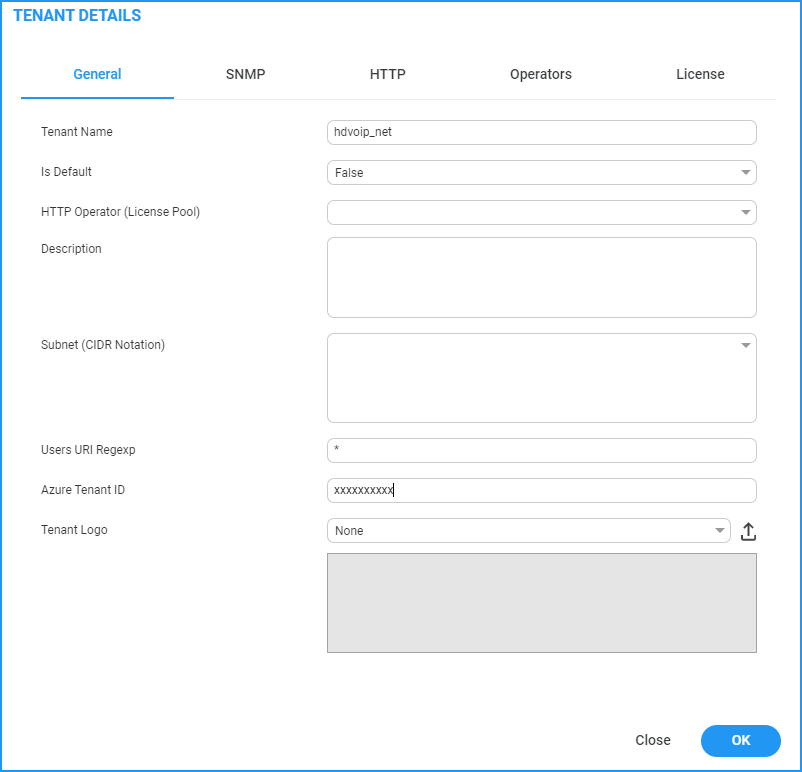 Configuring OVOC Web Azure Settings - Multitenant Setup