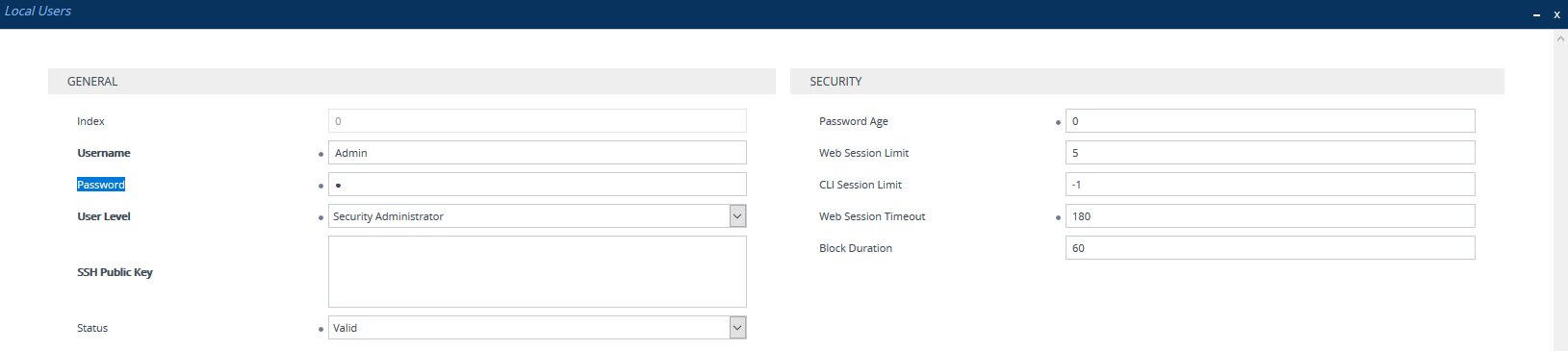 Change Default Login Passwords