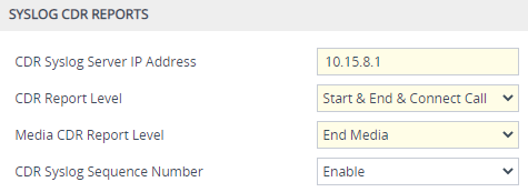 Enable Call Detail Records